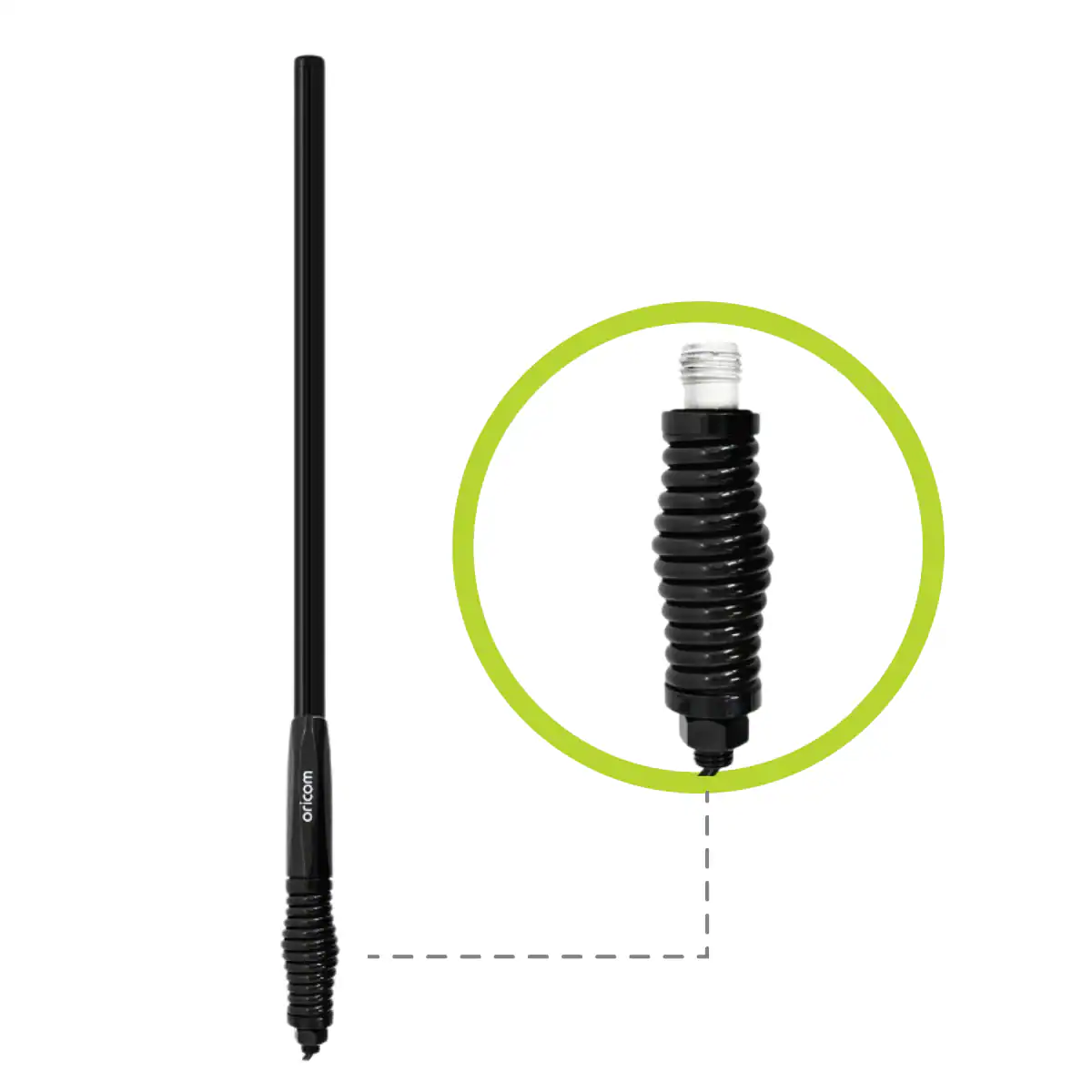 ANU856 3dBi UHF CB Antenna with Detachable Fibreglass Pole - West Coast ...